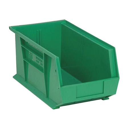 Quantum Storage Systems Hang & Stack Storage Bin, Polypropylene, Green ...
