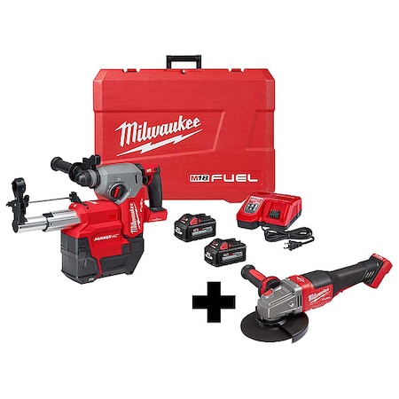Milwaukee Tool M18 FUEL 4-1/2” - 6” Braking Grinder + M18 FUEL 1" SDS ...