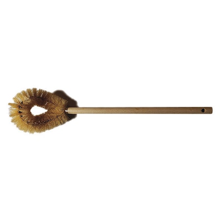 Michigan Brush Toilet Brush, 10 in L Handle, 5 in L Brush, Yellow, Wood ...
