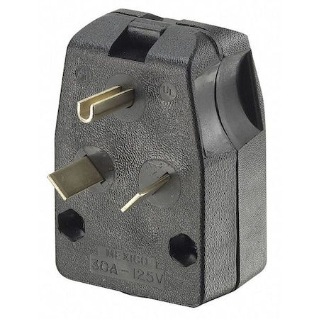 Leviton Straight Blade Plug, TT-30P, 30 A, 125V AC, 2 Pole, Screw ...