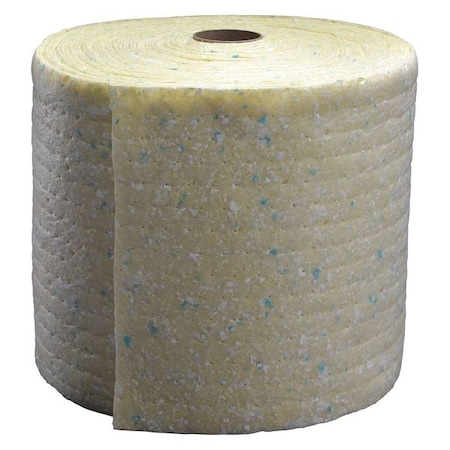 3M Absorbent Roll, 30 gal, 25 in x 150 ft, Universal, Yellow, Polyester ...