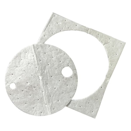 3M Sorbent Pad, 12 gal, 22 in Dia., Universal, Gray, 25 PK M-DC22DD | Zoro