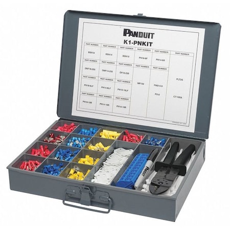 Panduit 22-10 AWG Wire Termination Kit w/Tool 1177 Piece K1-PNKIT | Zoro