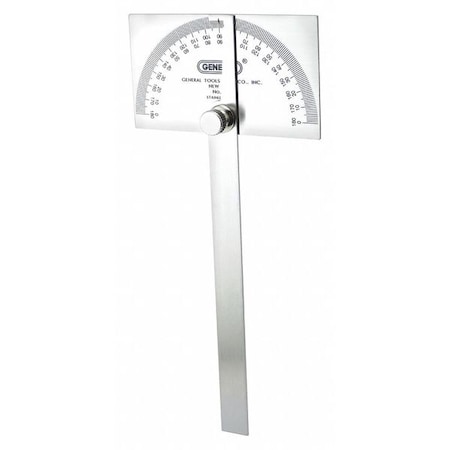 GENERAL Protractor,Stainless Steel,7-3/4 in. L (17) | Zoro
