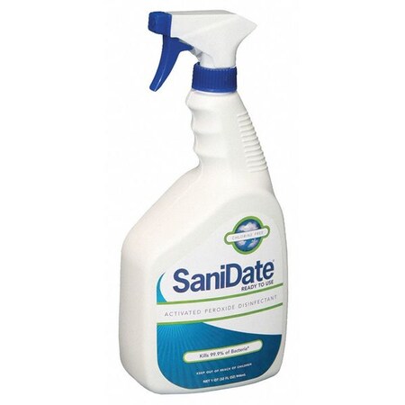 Sanidate Disinfectant/Sanitizer, 0.25 gal. Spray Bottle, Unscented, 12 ...