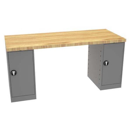 Tennsco Workbench, Butcher Block, 72 in W, 33 3/4 in Height, 3,600 lb ...