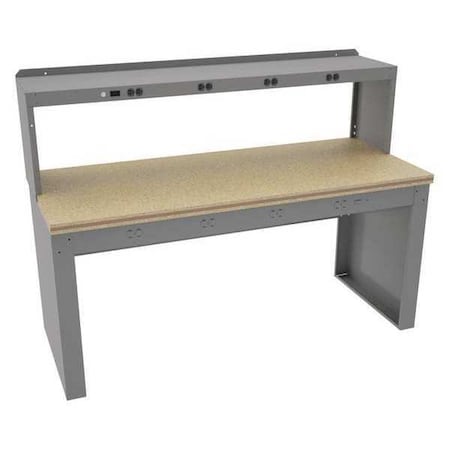 Tennsco Electronic Work Bench, Shop Top, 72" W, 33-3/4" Height, 1500 lb ...