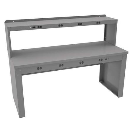 Tennsco Electronic Work Bench, Steel, 72" W, 33-1/2" Height, 1800 lb ...