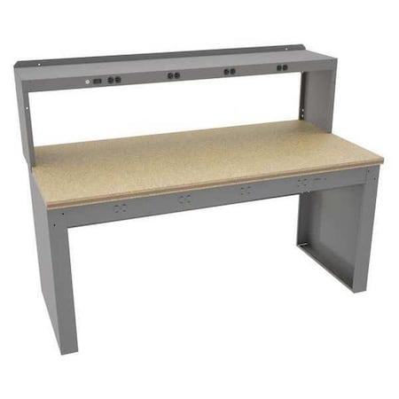 Tennsco Electronic Work Bench, Shop Top, 72" W, 33-3/4" Height, 1500 lb ...