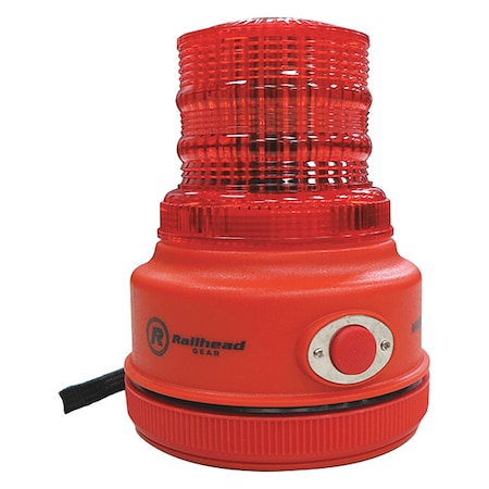 Railhead Gear Warning Light, Red, LED, 2 D Batteries M100R-LED | Zoro