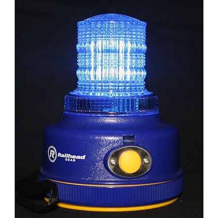 Railhead Gear Warning Light, Blue, LED, 2 D Batteries M100B-LED | Zoro