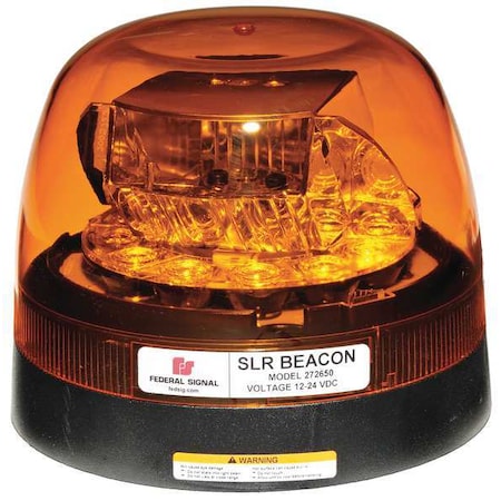 Federal Signal LED Rotating Beacon, Perm/Pipe Mt, Amber 272650-02 | Zoro