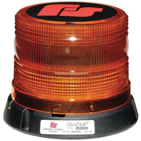 Federal Signal LED Beacon, Perm/ Pipe Mt 252650-02SC | Zoro