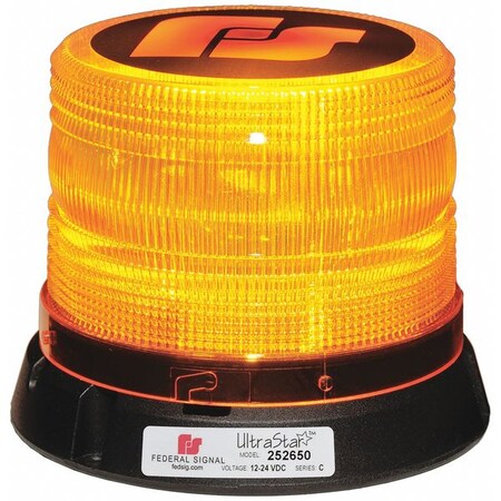 Federal Signal LED Beacon, Perm/ Pipe Mt 252650-02SC | Zoro