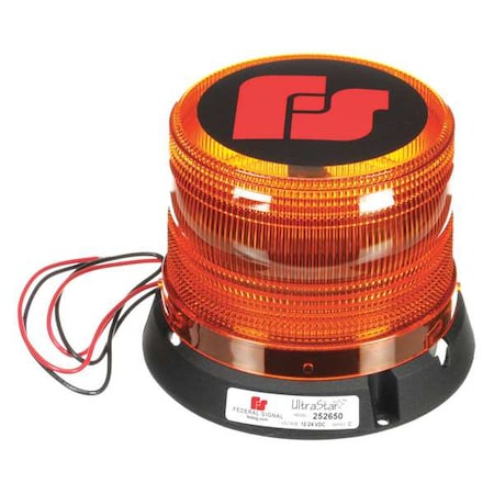 Federal Signal LED Beacon, Perm/ Pipe Mt 252650-02SC | Zoro