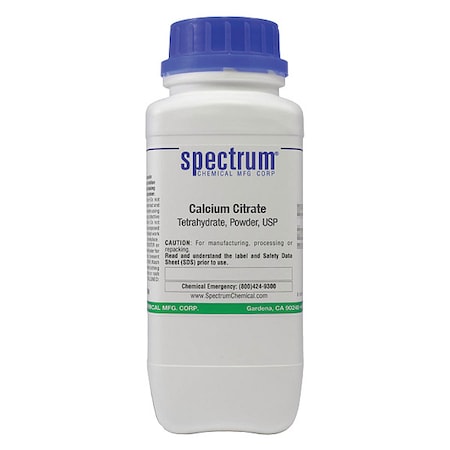 Spectrum Calcium Citrate, Tetrahydrate, USP, 500g C1102-500GM10 | Zoro