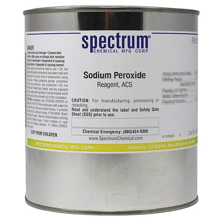 Spectrum Chemical Sodium Peroxide, Reagent, ACS, 2.5kg S1390-2.5KG13 | Zoro