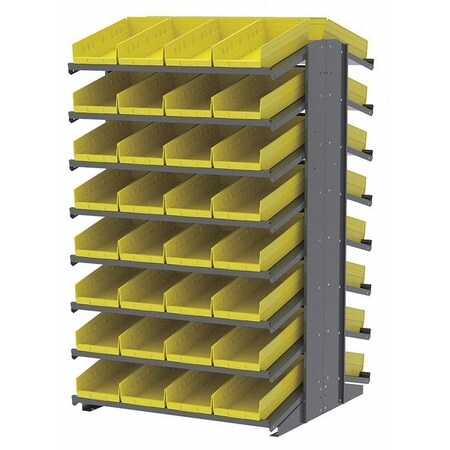 Akro-Mils Steel Pick Rack, 39" W x 60-1/4" H x 36-3/4" D, 16 Shelves ...