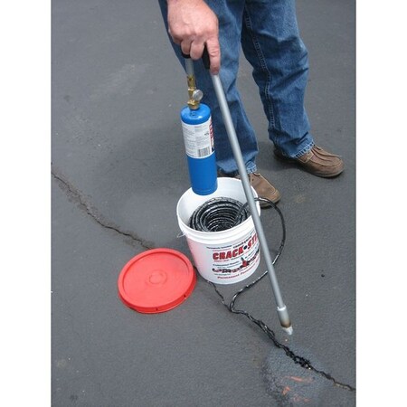 Crack Stix Crack Filler, 8 lb, Pail, Crack Rite, Asphalt, Black 2050 | Zoro