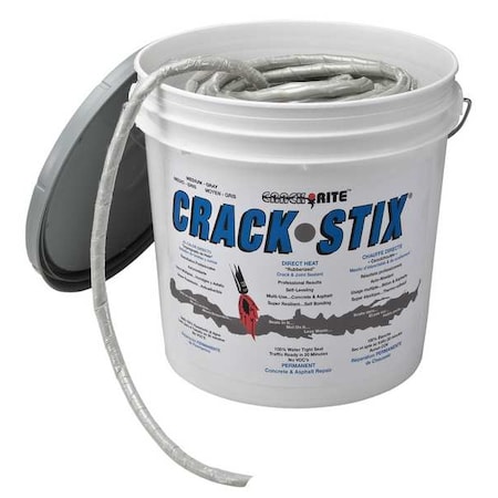 Crack Stix Crack Filler 10 lb, Pail, Crack Rite, Acrylic Latex, Gray ...