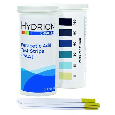 Hydrion Peracetic Acid Test Strip, 50 Strips PAA160 | Zoro