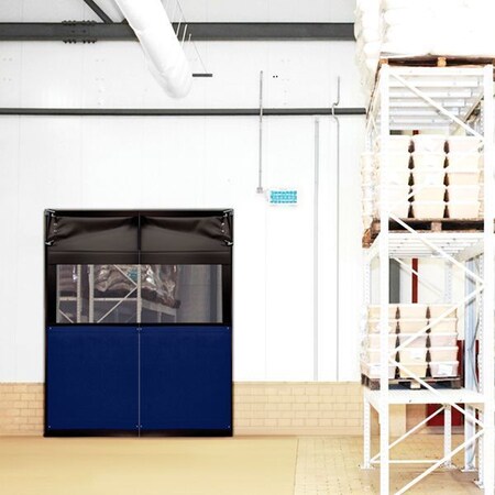 Chase Swinging Door, 8 x 6 ft, Navy Blue, PVC, PR AIR9737296NAV | Zoro