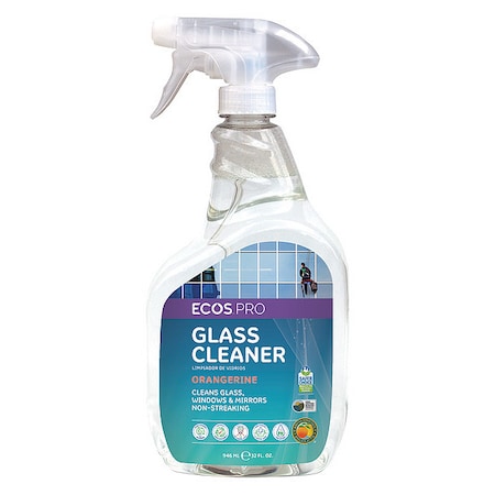 Ecos Pro Liquid Glass Cleaner, 32 oz., Translucent, Orangerine, Trigger ...