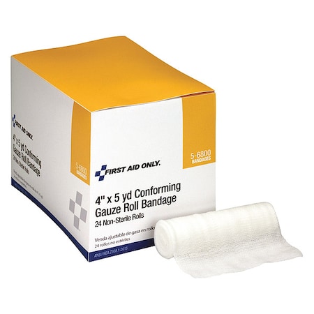 First Aid Only Stretch Gauze, Non-Sterile, No, Gauze, PK24, Width: 4 in ...