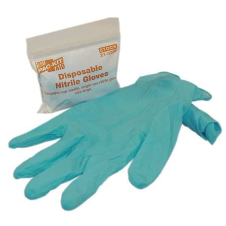 FIRST AID ONLY Blue, L, 5.00 mil, Nitrile Powder-Free, Disposable ...