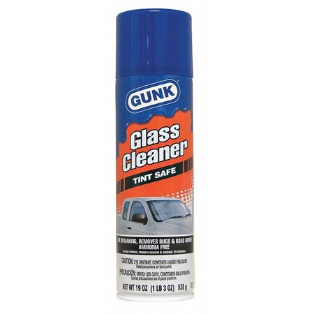 Gunk 19 oz Glass Cleaner Aerosol Can, Clear, Ammonia Free GC3 | Zoro