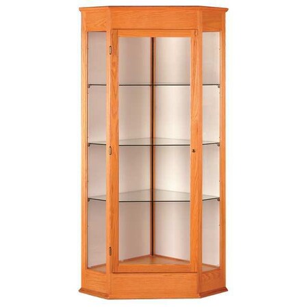 Waddell Display Corner Floor Display Case 77"H x 28"L x 28"D, Varsity ...