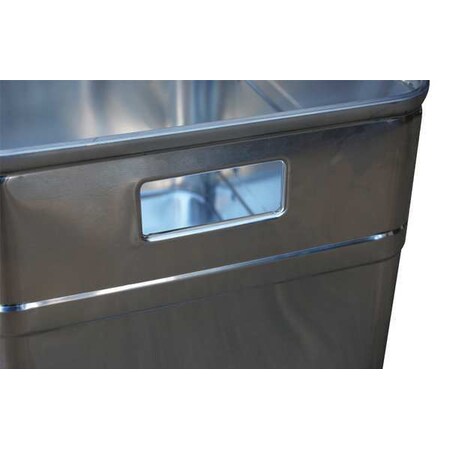 Vestil Storage Tote, Silver, Aluminum, 30.0 gal. Volume Capacity ALC-24 ...