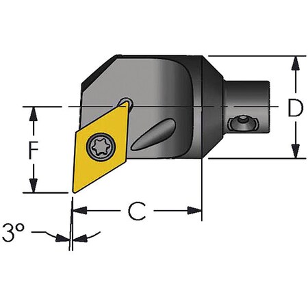 Ultra-Dex Usa Indexable Cutting Unit Head for Internal Turning, NSR 12 ...