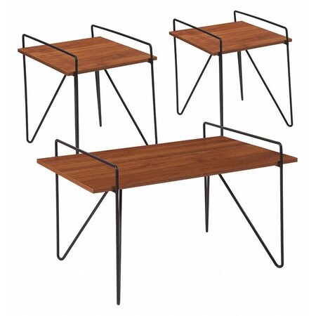 Flash Furniture Porter, Table Set, Cherry, 3pcs NAN-CEK-27-GG | Zoro
