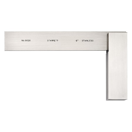 Starrett Precision Steel Square, SS, 7 x 4 In 3020-6 | Zoro