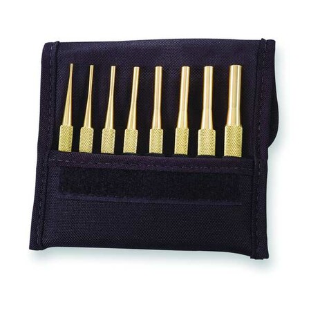 Starrett SB565Z $68.08 Drive Pin Punch Set, 8 Pieces, Brass | Zoro.com