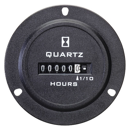 Trumeter Hour Meter, Round, Electromechanical, Non Resettable, Hours ...