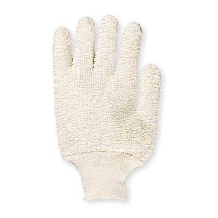 Condor Heat Resist Glvs, White, L, Terry Cloth, PR 3AT17 | Zoro