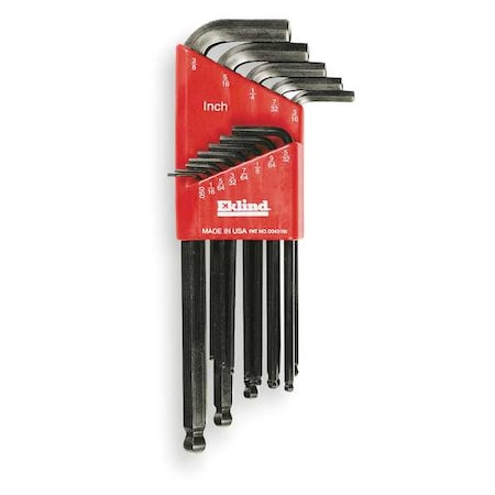 Eklind 13-Piece Hex Key Set, Ball-Hex-L Shape, SAE Fractional Inch ...