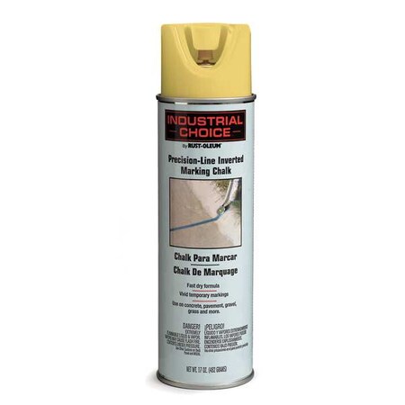 Rust-Oleum Inverted Marking Chalk Aerosol, 20 oz, APWA Yellow, Water ...