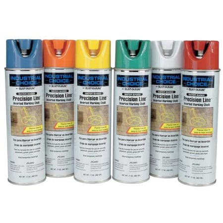 Rust-Oleum Inverted Marking Chalk Aerosol, 20 oz, APWA Yellow, Water ...