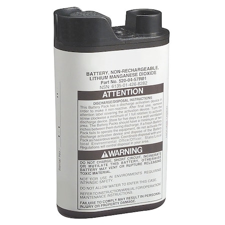 3M Battery Pack, Lithium 520-04-57R01 | Zoro