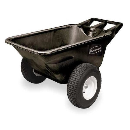 Rubbermaid Commercial Big Wheel Cart, HD, 1/4 cu yd, 700 lb, Black ...