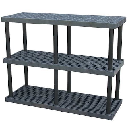 Structural Plastics Freestanding Plastic Shelving, Open Style, 24 in D ...