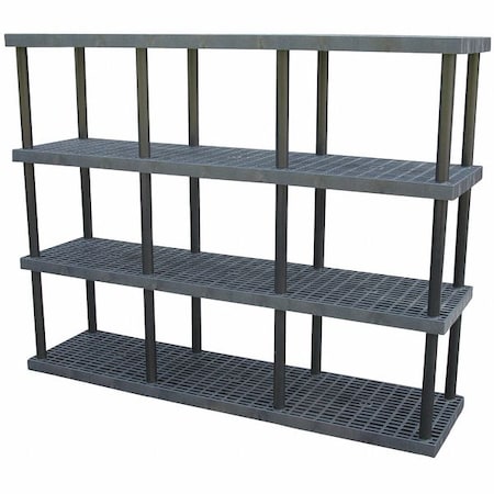 Structural Plastics Freestanding Plastic Shelving, Open Style, 24 in D ...