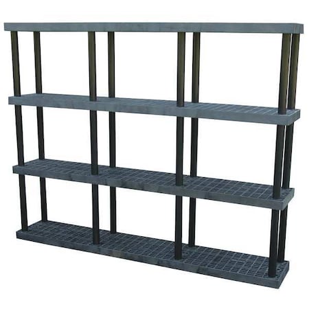 Structural Plastics Freestanding Plastic Shelving, Open Style, 16 in D ...