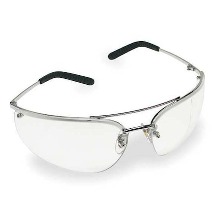 3M Safety Glasses, Metaliks, Clear Anti-Fog Lens, Polycarbonate, Silver ...