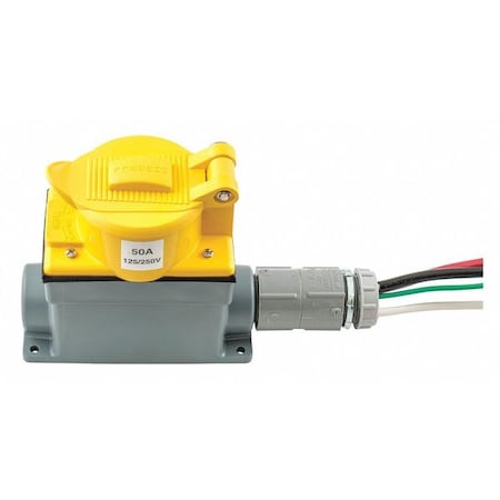 Hubbell Wiring Device-Kellems Prewired Receptacle, 125/250V, CS6369 ...