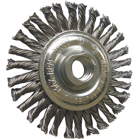 Westward Stringer Wheel, 4" Dia, Steel, 0.0200 Wire 4EDW6 | Zoro