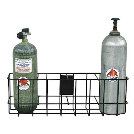 Air Systems Intl SCBA Storage Rack, Black, Steel TR-4 | Zoro